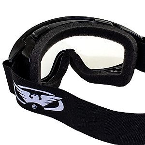 Global Vision 3 Pair Windshield Padded Goggle Clear Smoke & Yellow Lens Fits Over Most Glasses Antifog Coating Great for Paintball Airsoft ATV Motorcycle Meets ANSI Z87.1 Standards for Safety Eyewear