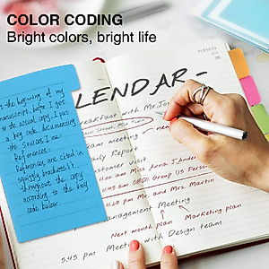 Sticky Notes Set, Hommie Colored Divider Self-Stick Notes Pads Bundle, Prioritize with Color Coding, 60 Ruled (3.7x6), 40 Dotted (3.7x3), 40 Blank (3x3.7), 60 Per Rectangular, 25 Per PET Color