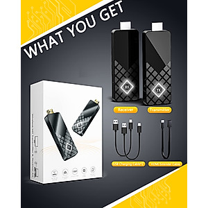Mpiolife Wireless HDMI Transmitter and Receiver, HDMI Wireless Display Adapter, 5G Plug & Play Wireless HDMI Extender Sender for Streaming Video and Audio from Laptop/PC to TV/Monitor/Projector