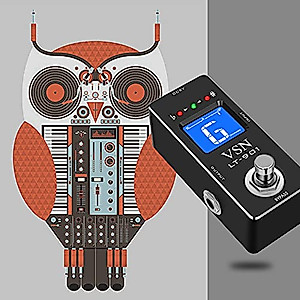 VSN Tuner Pedal,Chromatic Guitar Tuner Pedal Fast and Accuate Tuner for High Precision ± 1 Cent with Pitch Indicator for Electric Guitar and Bass True Bypass LT-901