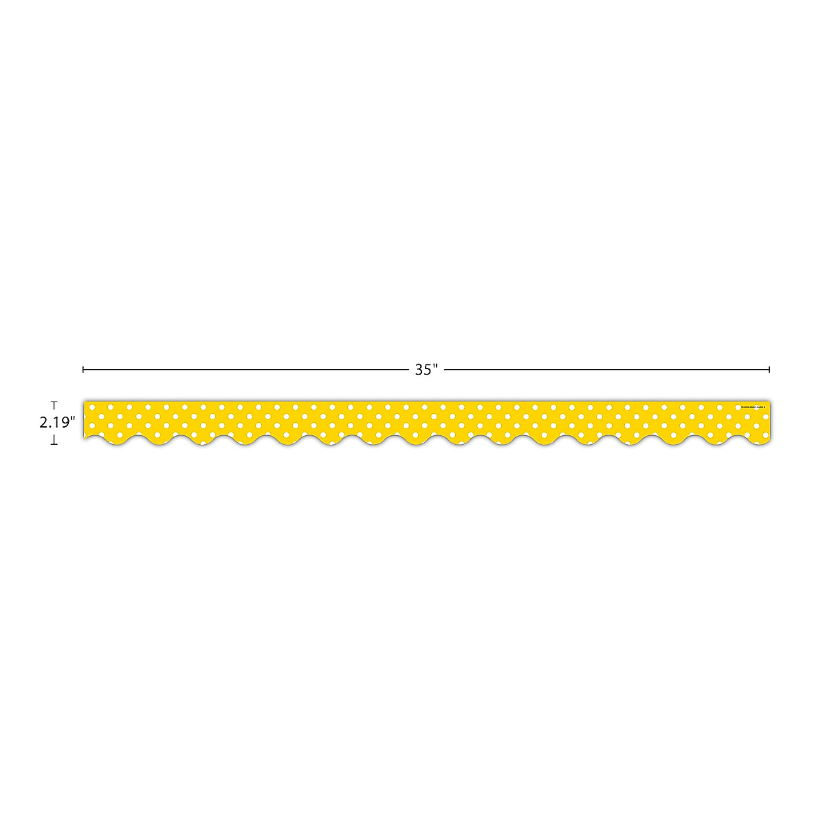 Teacher Created Resources Yellow Mini Polka Dots Border Trim, Yellow (4668)