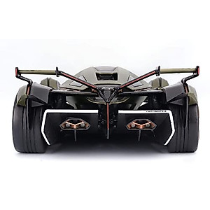 Maisto - 1/18 Diecast Scale Model Compatible with Lamborghini Replica V12 Vision Gran Turismo Metal Sports Car Model (Green) (Green)