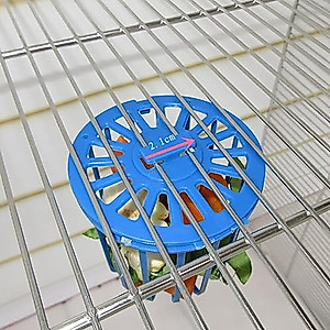 POPETPOP Parrots Feeder Basket-4pcs Plastic Bird Food Fruit Feeding Perch Stand Holder Fruit Vegetable Holders Hanging Basket Container Foraging Toys Birdcage Accessories for Pet Bird Supplies