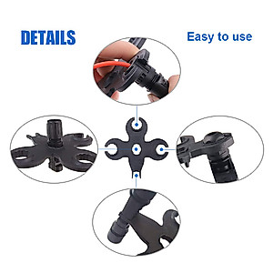 Glarks 5 Pairs Solar Panel Cable Connectors with Assembly and Disassembly Tool Wrenches for Connecting Solar Panels, Solar PV Wire