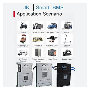 JK BMS Battery Protection Module Smart Active Balancing BMS Protection Board, Balance Current 0.4A 0.6A 8S 17S 20S 24S Continuous Discharge 40A 60A 80A Battery Equalizer (Color : BD4A17S4P, Size : J