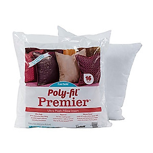 Fairfield Poly-Fil Premier Pillow, 16" x 16", White