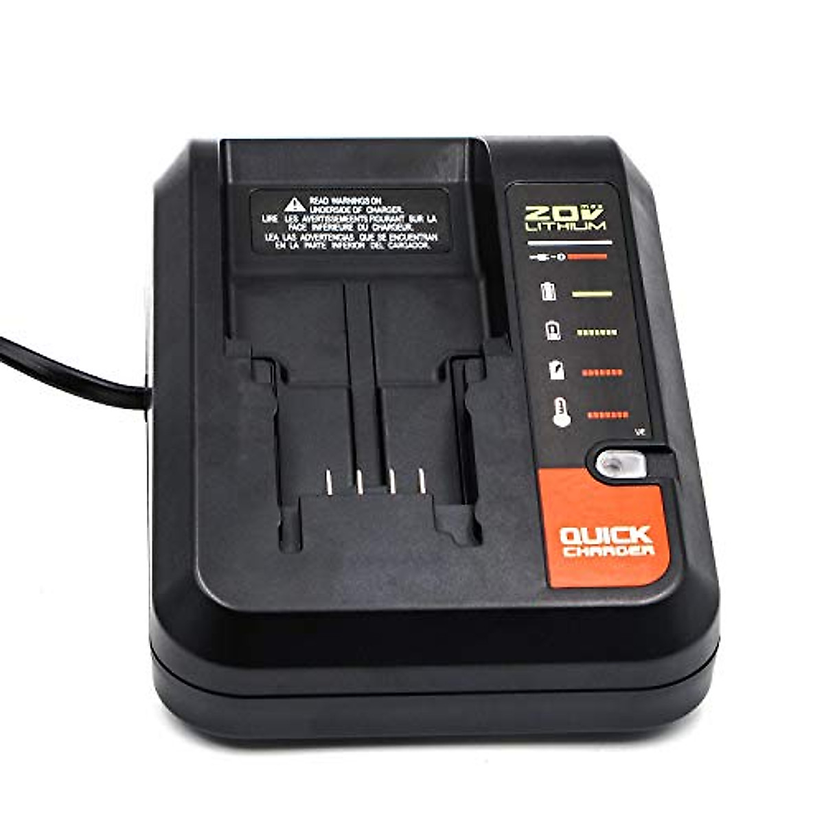20V MAX Lithium Battery Quick Charger PCC692L Compatible with Porter-Cable 20V Battery PCC680L PCC685LP
