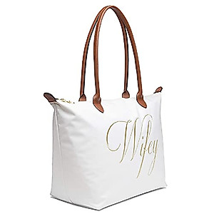 Bridal Shower Gift for Bride Gifts - Bride Bag Wifey Bag Bride Tote Bag for Wedding Day and Honeymoon! Bachelorette Gifts For Bride to be Gifts for Her Wifey Gifts