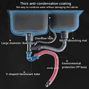 Outdoor Kitchen Sink Station,Stainless Steel Utility Sink,Portable Hand Washing Sink,Double Bowl Freestanding Commercial Laundry Sink with Faucet,for Restaurant,Bar,Camping,Garage,Workshop,Indoor ( Si