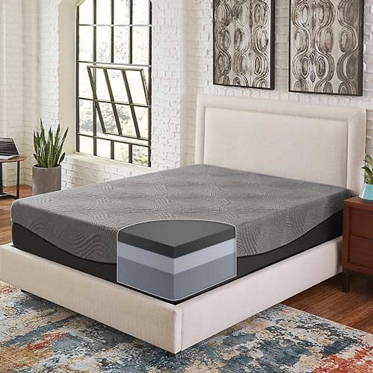 Slumber Solutions Active 10-inch Charcoal Memory Foam Mattress Full