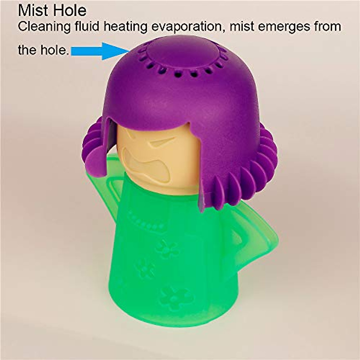 iflymars Angry Mama Microwave Oven Cleaner, Fast Action Steam Kitchen Gadget,Just Add Vinegar and Water (Green)
