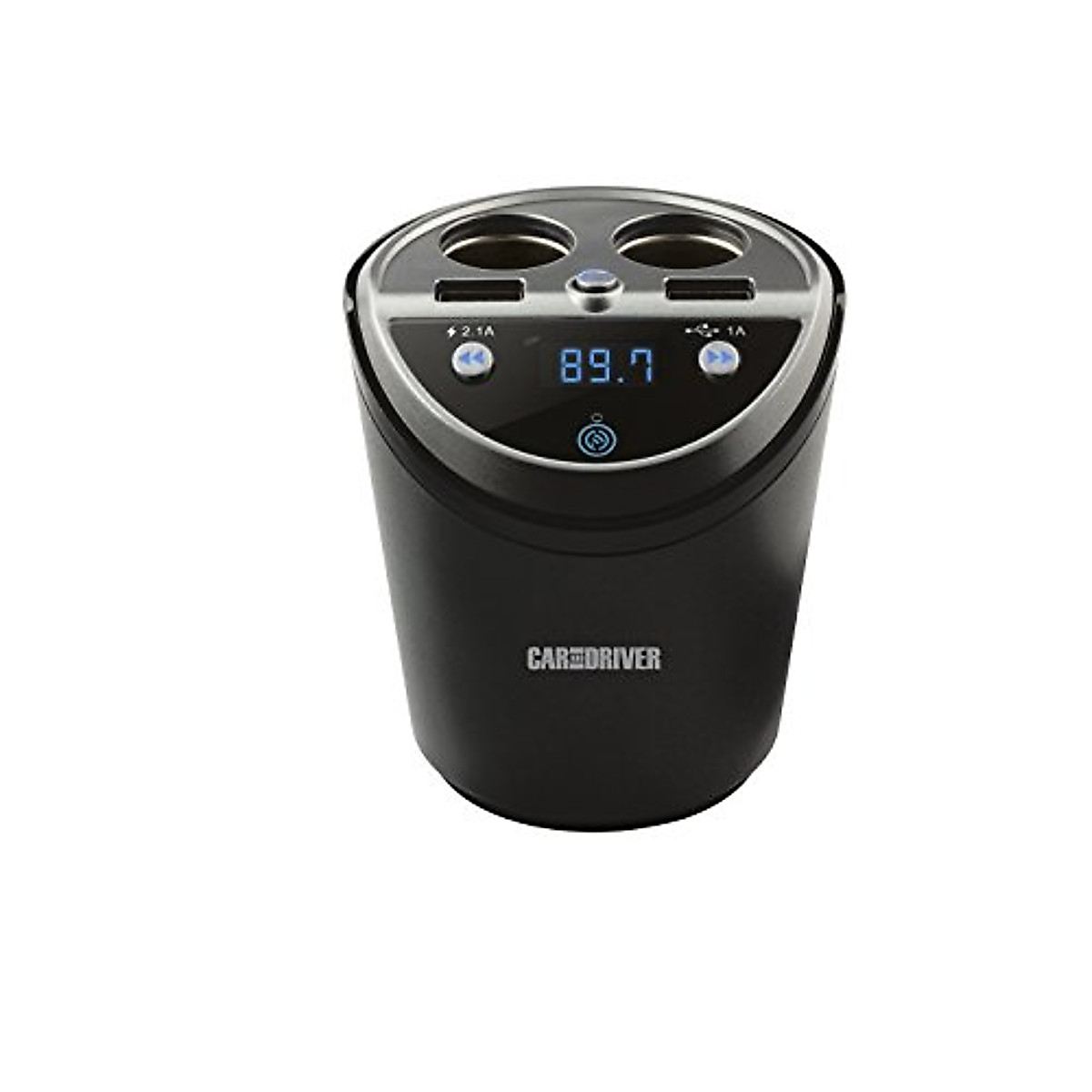 CAR AND DRIVER Bluetooth FM Transmitter Cup Holder for Car with Built-in Dual USB Fast Charging Ports & Dual Cigarette Lighter 12V Power Sockets. Audio Adapter Receiver Wireless. Handsfree Car Kit