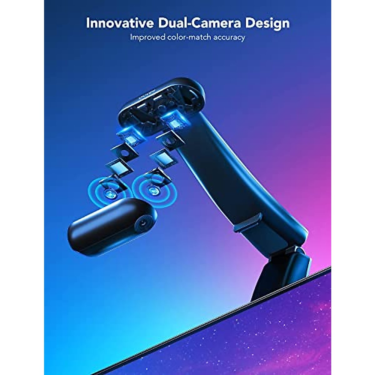 Govee Envisual TV LED Backlight T2 with Dual Cameras, 11.8ft RGBIC Wi-Fi LED Strip Lights for 55-65 inch TVs, Double Strip Light Beads, Adapts to Ultra-Thin TVs, Smart App Control, Music Sync, H605C