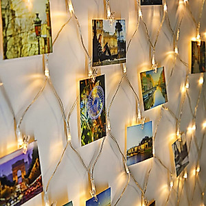 gresonic Net Mesh Lights,320 LEDs 8.2ft x 5.9ft Waterproof String Lights for Christmas Trees,Bushes,Holiday,Party,Outdoor Garden,Wedding Decorations(Warm White)