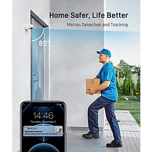 Konnek Stein 1080P Security Camera(2.4G Only), Baby Monitor 360-Degree for Home Security, Smart Home Pet Camera, with Night Vision, Compatible with Alexa & Google Assistant Home Security Camera