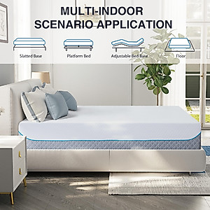 Dyonery 12 Inch Mattress Full Size Gel Memory Foam CertiPUR-US Certified Mattress in A Box, Made in USA, 75"×54"×12"