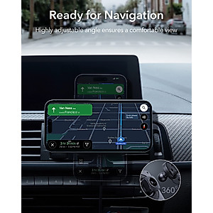 ESR for MagSafe Car Mount Charger with CryoBoost, Magnetic Wireless Car Charger Compatible with MagSafe Car Charger, for iPhone 16/15/14/13/12, Fast Phone Cooling Charger Set, 36W QC 3.0 Adapter