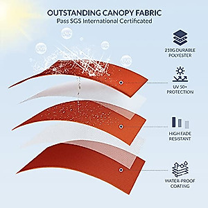 BELLEZE 10FT Patio Umbrella with Cross Base, Offset Hanging Umbrella with Tilt Crank and 8 Ribs, UV Protection Outdoor Cantilever Umbrella for Market Garden Deck Backyard Pool Beach Pool - Red