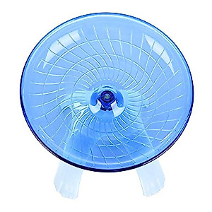 zswell1 Pack Exercise Wheel Jogging Running Silent Spinner Hamster Flying Saucer for Syrian Hamsters Rat Gerbils Mice Chinchilla Guinea Pig Squirrel and Other Small Animal (Blue)