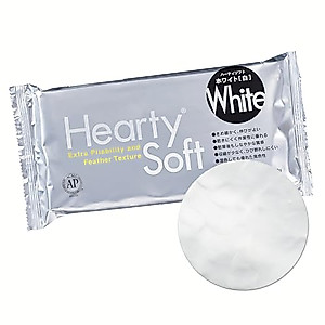 Padico Hearty Soft Clay, White, Lightweight Air Dry Clay 180g (6.3 oz) | Fine & Flexible Texture Perfect for Flowers, Sweets & Deco, Miniature Food