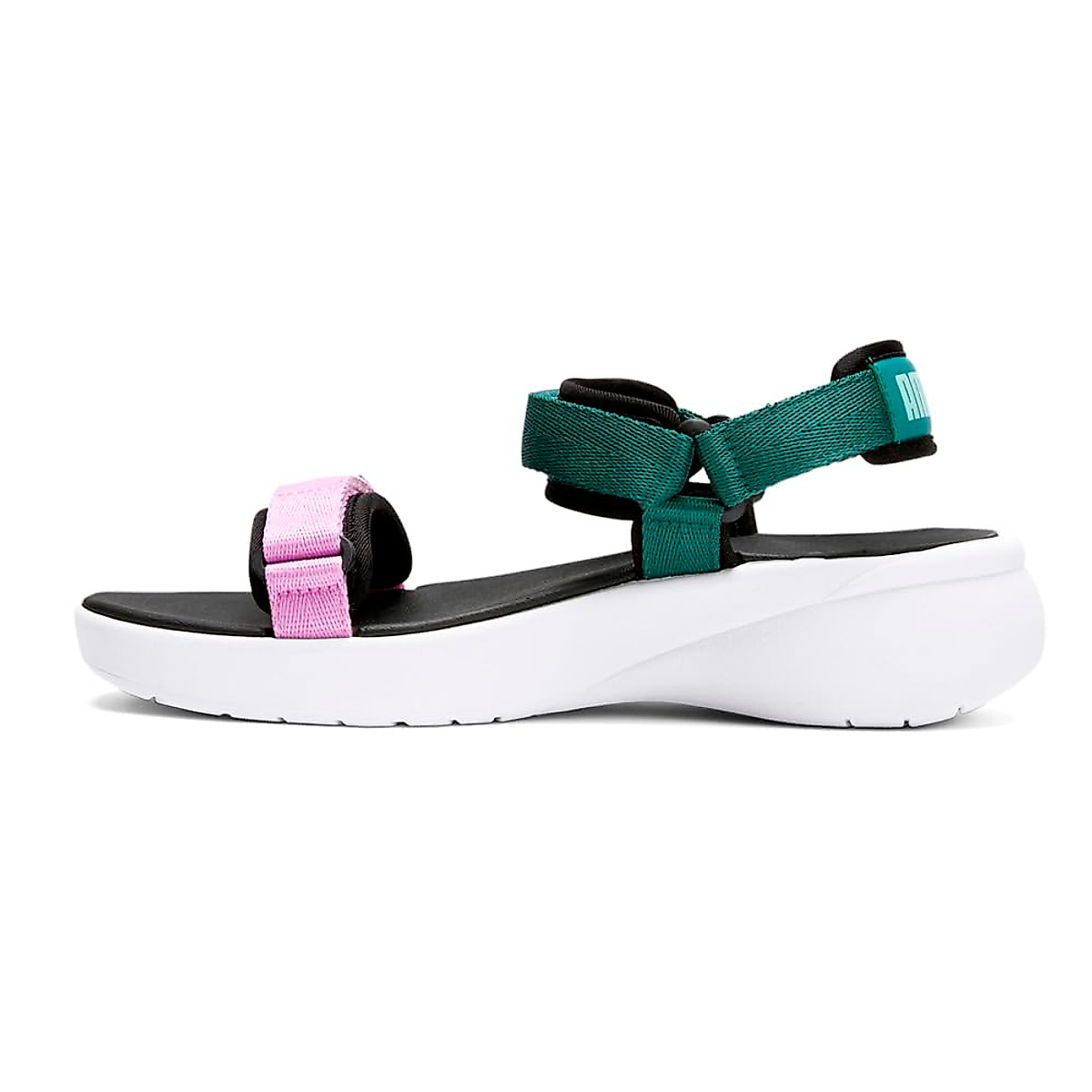 PUMA Sportie Sandal Vola Green Lagoon/Pink Mist/Puma Black/Electric Peppermint 7 B (M)