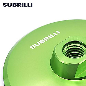 SUBRILLI 4-Inch Aluminum Backer Pad/Hook and Loop Backing Plate Holder with Arbor 5/8"-11 for Sanding Polishing