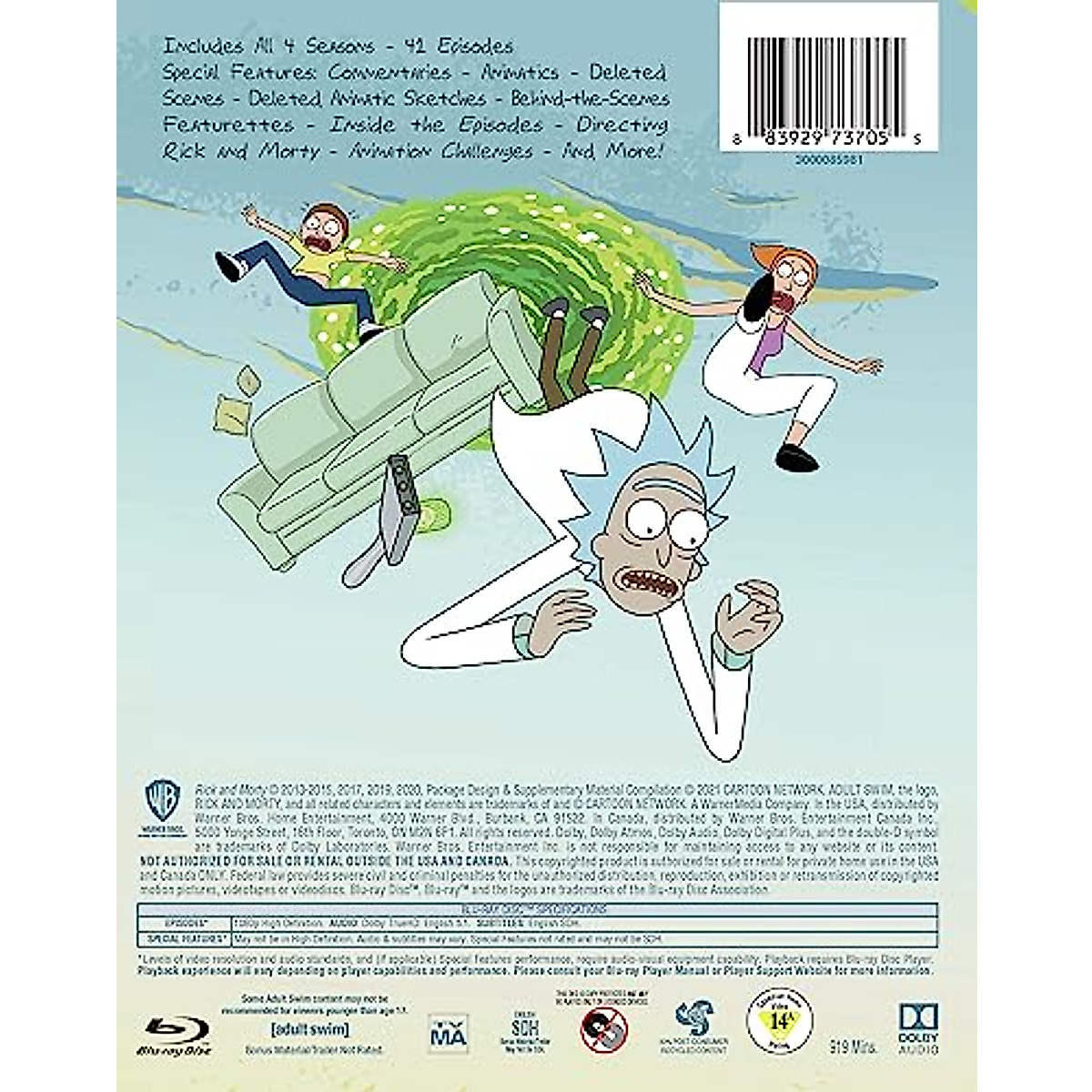 Rick and Morty: Seasons 1-4 [Blu-ray]