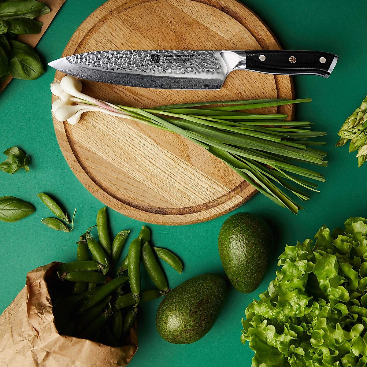 Premium 8 Inch Damascus Chef Knife, VG10 Super Steel 67 Layer High Carbon Stainless Steel Kitchen Knife with Full Tang Handle