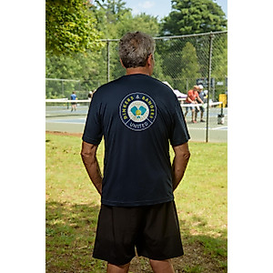 Dinkers & Bangers United™ - Men's Pickleball Performance T-Shirt - 2 Sided (as1, Alpha, x_l, Regular, Regular, Navy, XL)