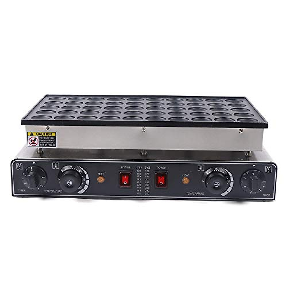 Electric Commercial Waffle Maker Machine 50pcs Nonstick Waffle Iron 1700W Mini Dutch Pancakes Waffle Maker Baker for Restaurant Bakeries Snack Family, Timer and Temperature Control (50 Grids, 1700W 110V)