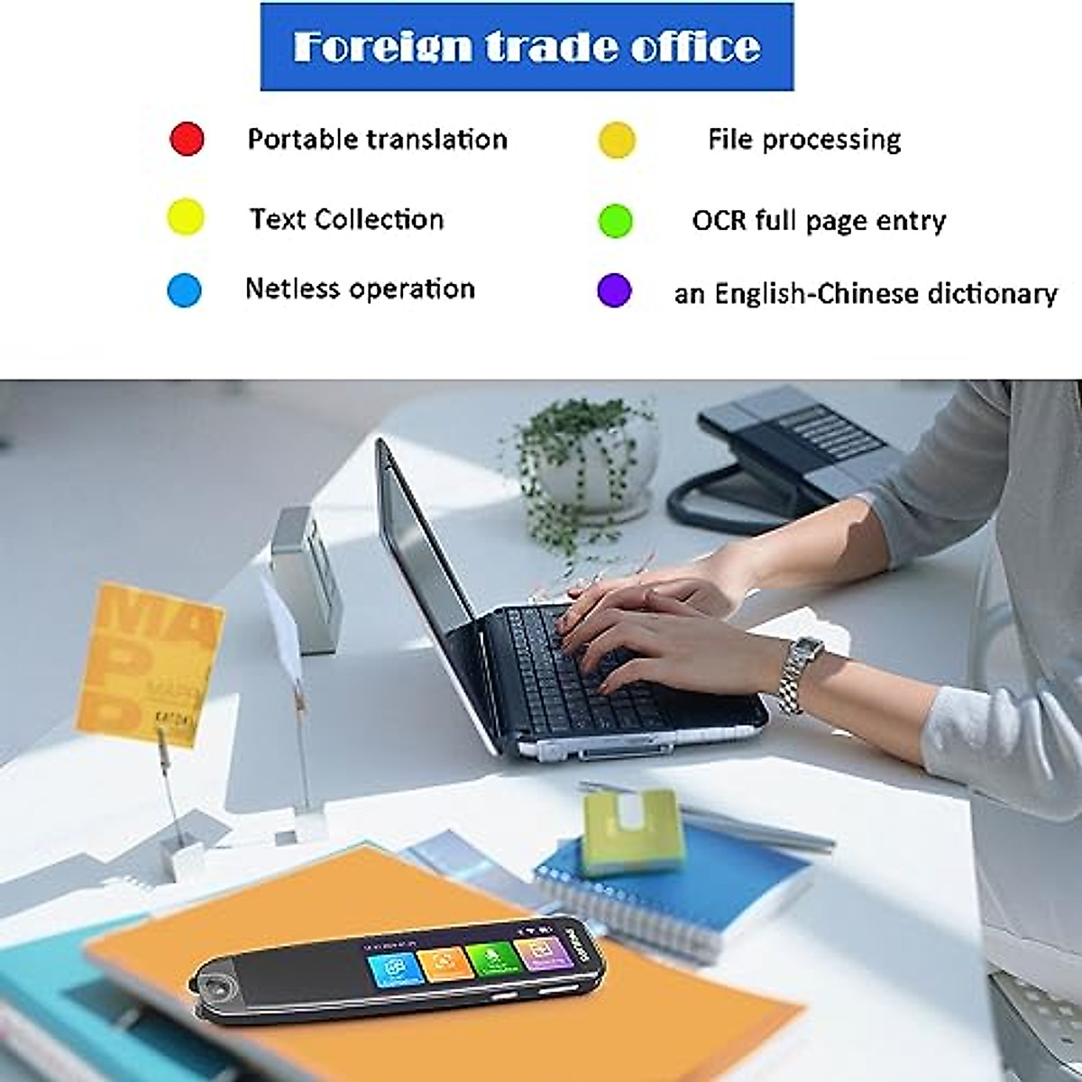 WorldPen Scan Go | Orcam Reader Pen | Pen Scanner | Scan Reader Pen for Dyslexia | Language Translator | Text to Speech | Wireless Standalone | LCD Touchscreen | Wi-Fi Connectio