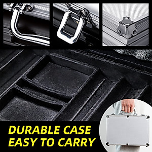 NOLIE Casino Poker Chip Set 200 PCS with Reinforced Aluminum Case for Gambling(11.5 Gram)