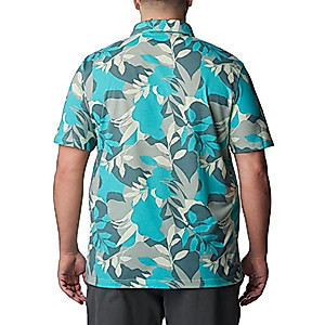Columbia Men's Thistletown Hills Polo, Ice Green Floriated, Small