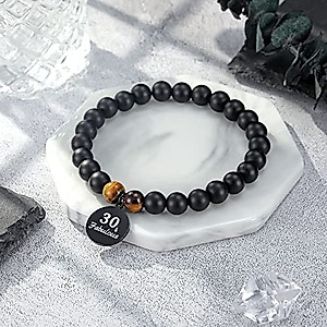 UPROMI 30th Birthday Gifts for Him, 30th Birthday Decorations for Him, 30 Year Old Birthday Gifts for Men, Happy Birthday Bracelet Gifts for 30 Year Old Men Him Boyfriend Son Brother