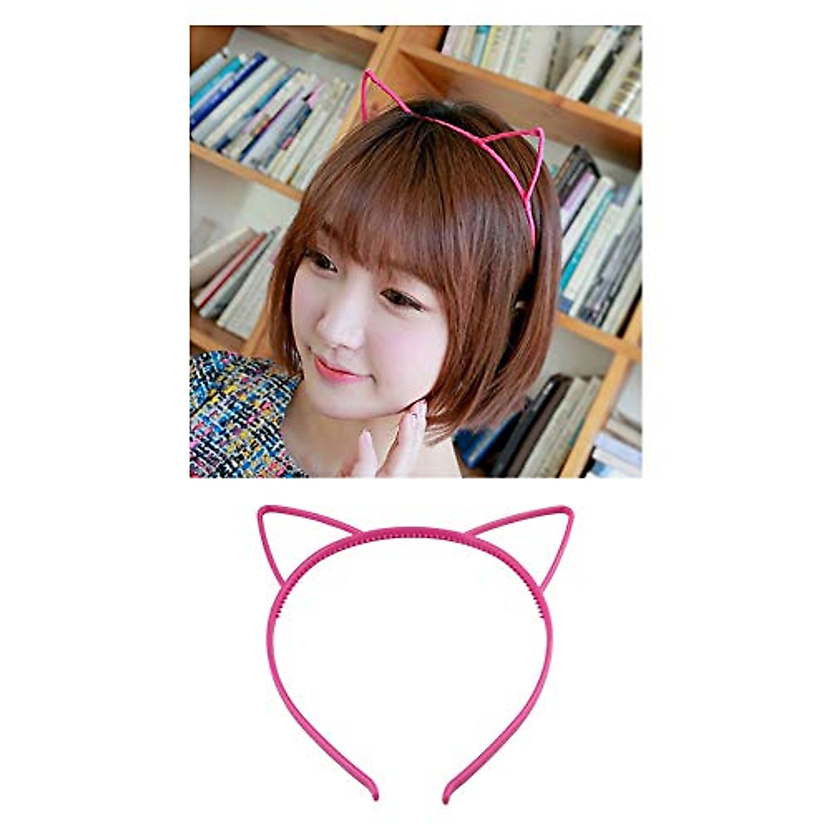 Lawie 30 Pack Plastic Cat Ears Headband Headbands Crown Hair Hoop Tiara Hairband Birthday Halloween Christmas Party Accessories