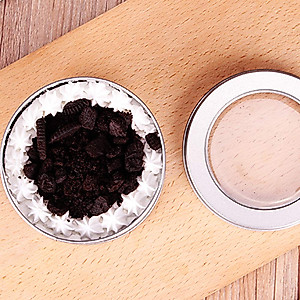 Abgream Metal Tin Cans - 2 Ounce Round Empty Containers with Clear Top for Cosmetics Crafts Food Storage Party Favors (30)