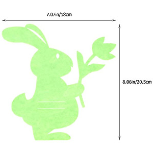 ABOOFAN 8pcs Easter Bunny Utensil Cutlery Holder Pouch Bags Rabbit Silverware Sleeve Fork Spoon Pocket Easter Table Decoration for Holiday Spring Easter Party Light Green