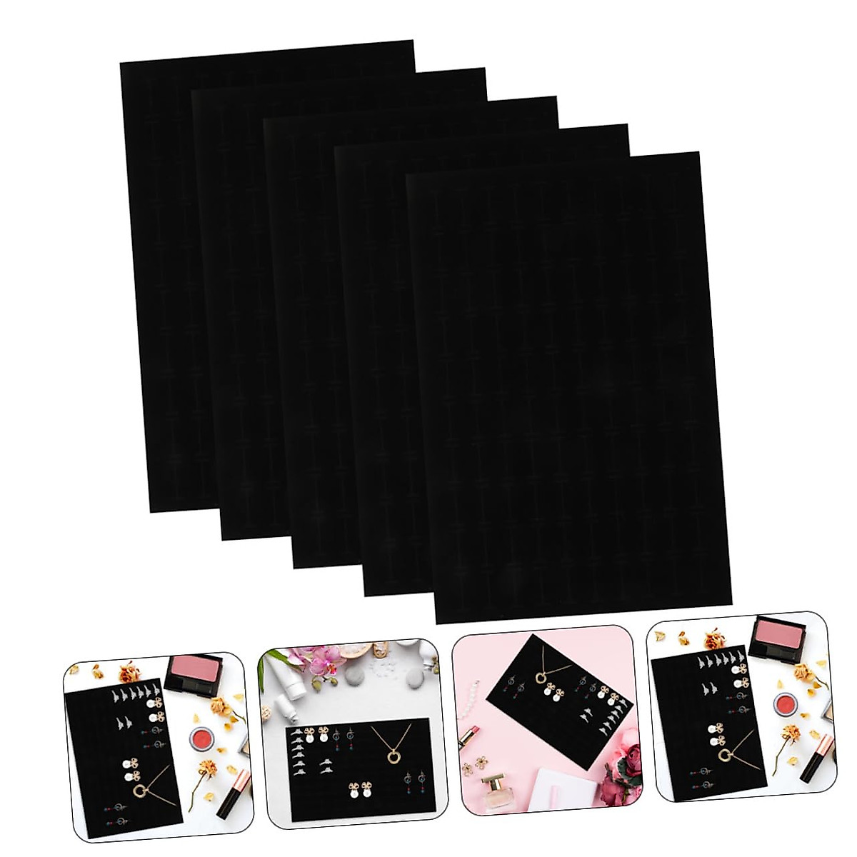 Cabilock 3pcs Jewelry Box ring holder ring earring display pad necklace foam insert jewelry showcase pads foam insert pads drawer ring organizer travel toiletries sponge mosaic travel ring