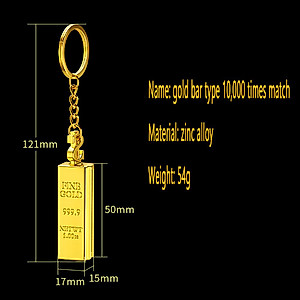 Permanent Flint Keychain,10000 Times Reusable Keychain Match, Keychain Lighter Waterproof Match,oil lighter, Cool Lighters, EDC Emergency Matchstick Survival（NOT OIL INCLUDED）