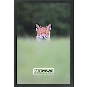 7x11 Contemporary Black Wood Picture Frame - UV Acrylic, Foam Board Backing, & Hanging Hardware Included!