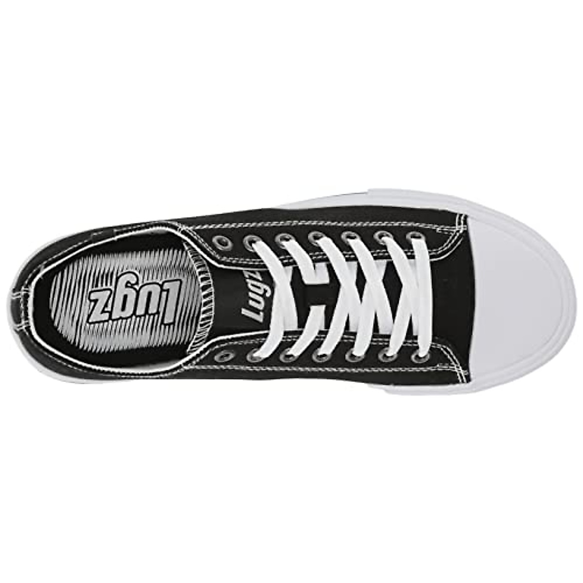 Lugz mens Stagger Lo Sneaker, Black/White, 12 US