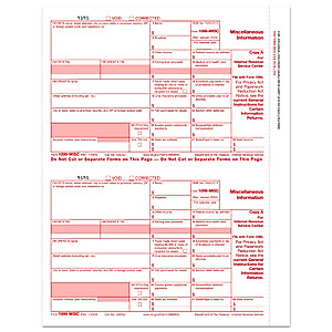 1099 MISC Forms 2022, 4 Part Tax Forms Kit, 25 Vendor Kit of Laser Forms Designed for QuickBooks and Accounting Software, 25 Self Seal Envelopes Included