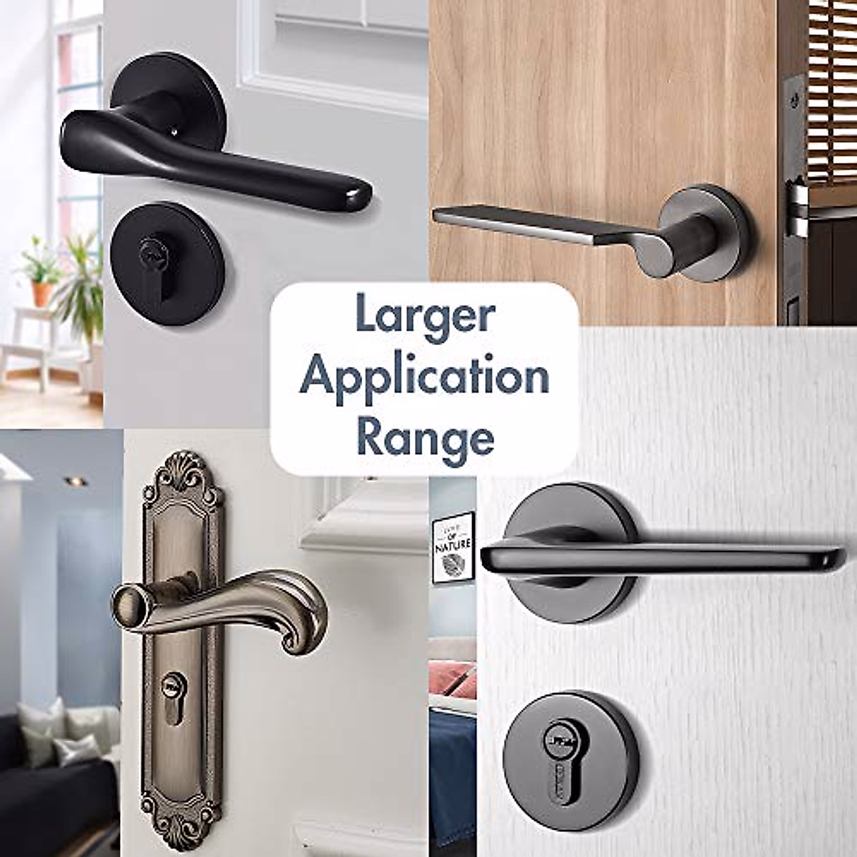 EUDEMON Childproof Door Lever Lock, Baby Safety Door Handle Lock, Easy to Install and Use 3M VHB Adhesive no Tools Need or Drill (White, 2 Pack)