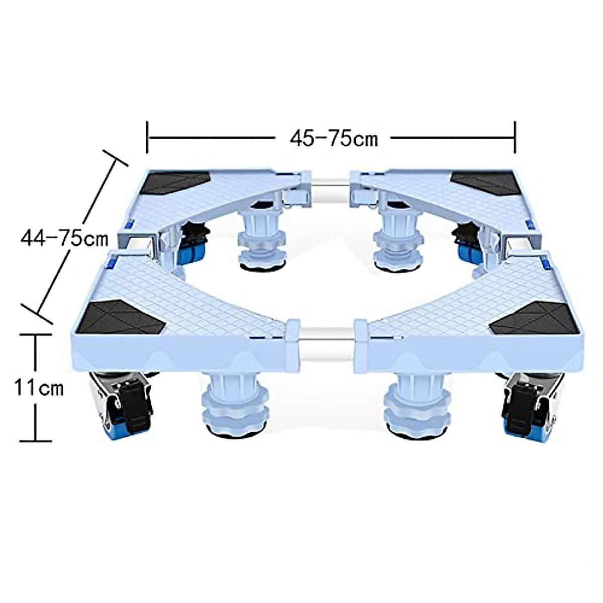 Younaye Fridge Stand,Appliance Dolly,Wheels for Furniture,Moving Cart,with 4×2 Locking Rubber Swivel Wheels and 8 Strong Feet for Washing Machine, Dryer and Refrigerator