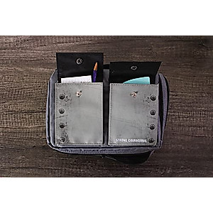 Bible Cover for Boys, Zippered, with Handle, Canvas, Gray, Medium