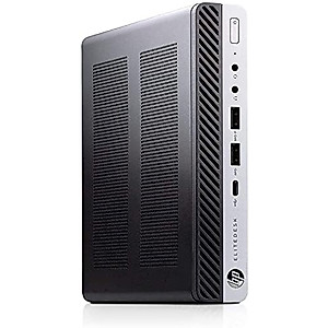 HP Elitedesk 800 G4 Mini Business Desktop (Intel Quad Core i5-8500T, 32GB DDR4 RAM, 512GB NVME Type-C, DisplayPort, WiFi, Ethernet, Kbd+Mou, Windows 11 Pro 64-bit with Dual 24" LCD … (Renewed)
