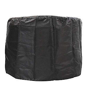 J&C Round Patio Table & Furniture Set Cover, Garden Patio Furniture Covers, Waterproof Outdoor Furniture Cover Round Furniture Black (88" x 37")