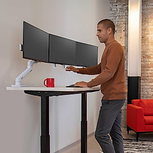 Ergotron – HX Triple Monitor Bow Kit – Add-on for HX Desk and HX Wall Monitor Arms – White