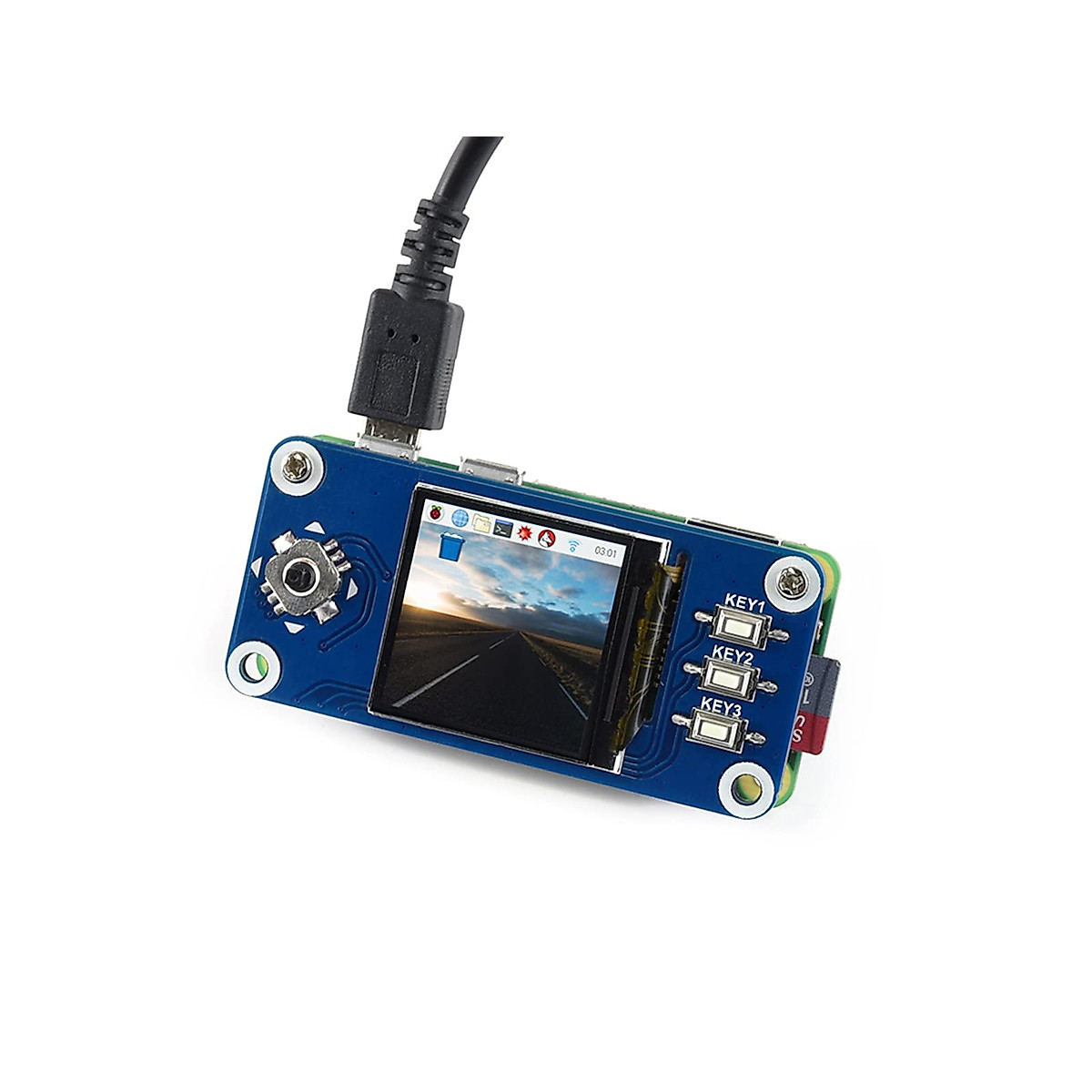 Waveshare 1.3 Zoll LCD Display HAT for Raspberry Pi, 240x240 IPS, SPI, Joystick & 3X Buttons