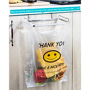 YQh Trash Bag Holder,Trash Bag Holder Rack Kitchen Trash Can Small Trash Container for Kitchen Cabinet Door and Cabinet Under Sink Bag Holder (1)